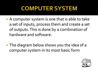 DEFINE COMPUTER SYSTEM | PPT