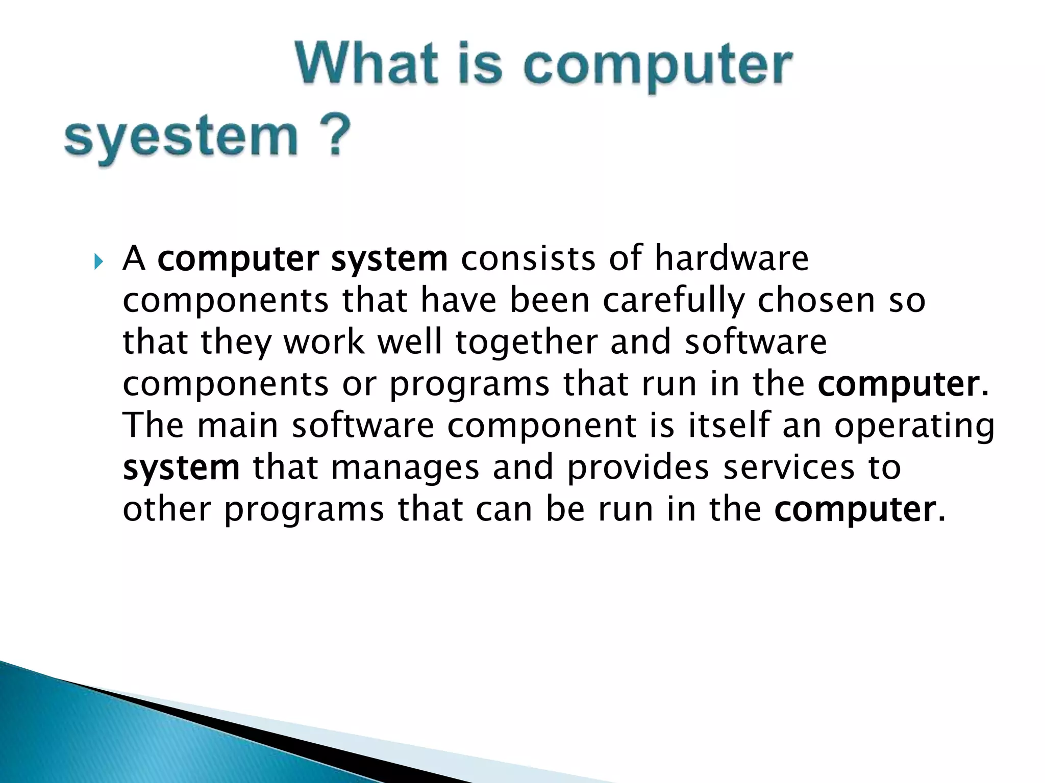 Computer system- shajjaduir Rahman | PPTX | Computer Peripherals | Computing