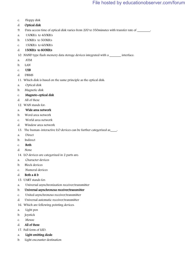 Computer system architecture mcq bank | PDF