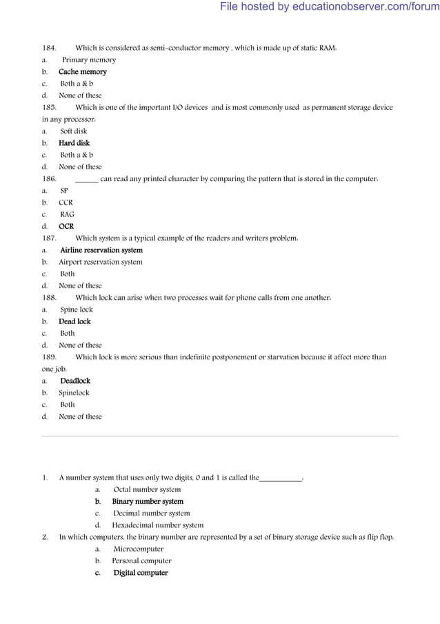 Computer system architecture mcq bank | PDF