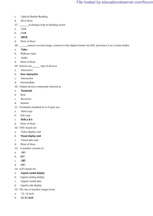 Computer system architecture mcq bank | PDF