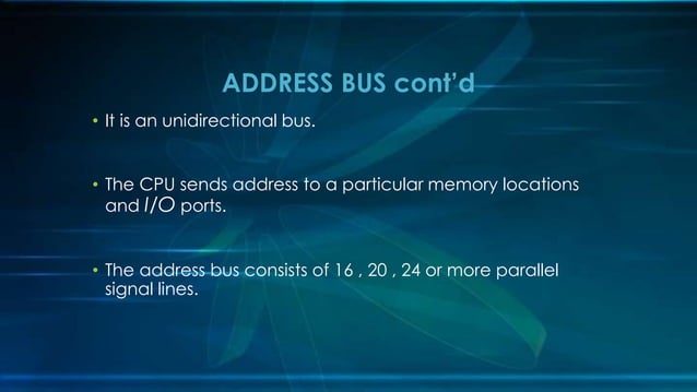 Computer system bus | PPTX | Operating Systems | Computer Software and Applications