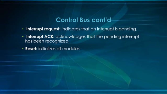 Computer system bus | PPTX | Operating Systems | Computer Software and Applications