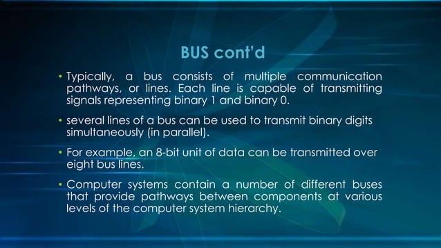 Computer system bus | PPTX | Operating Systems | Computer Software and ...