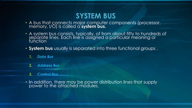 Computer system bus | PPTX | Operating Systems | Computer Software and ...