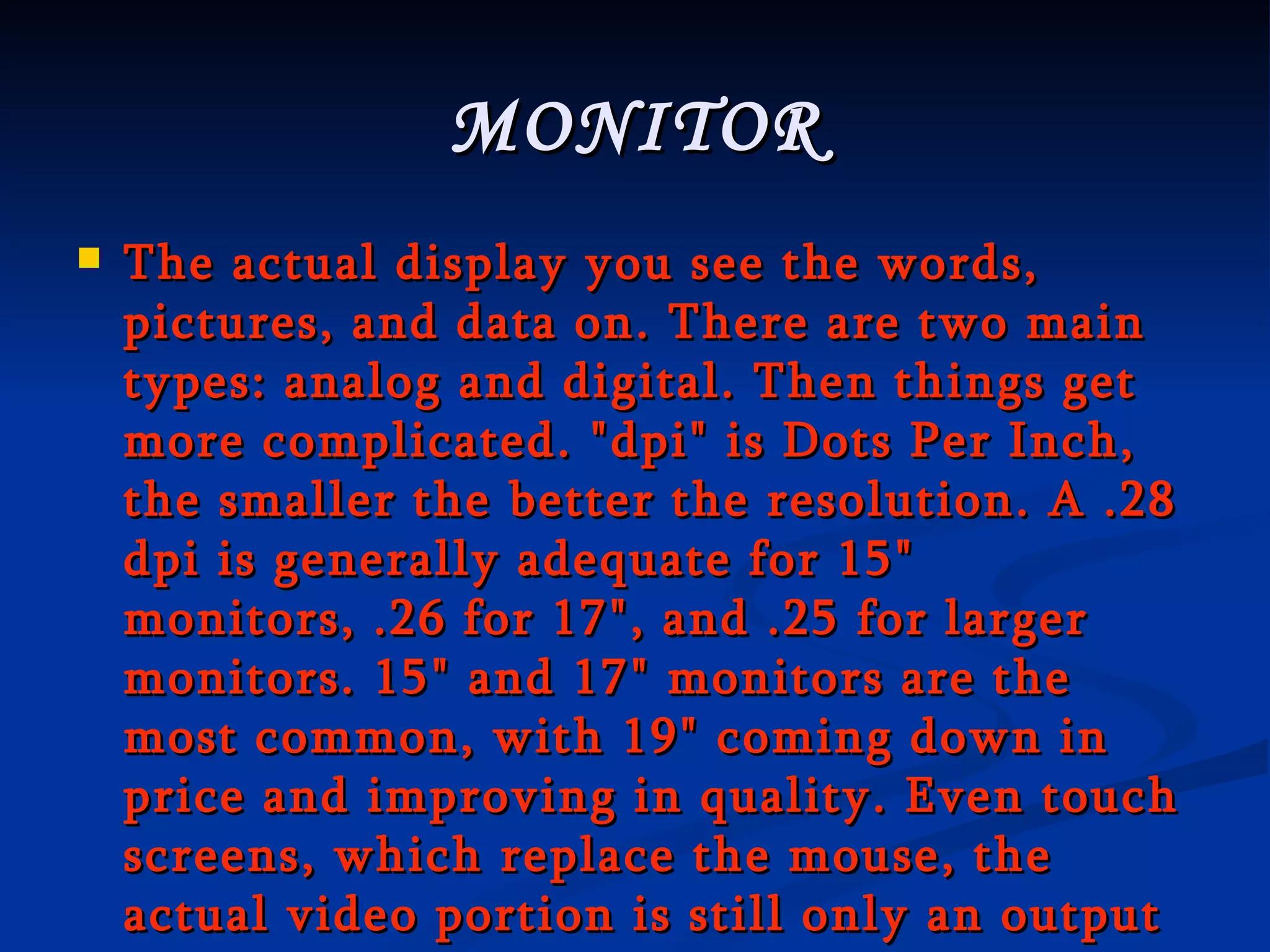 Computer system component breakdown | PPT