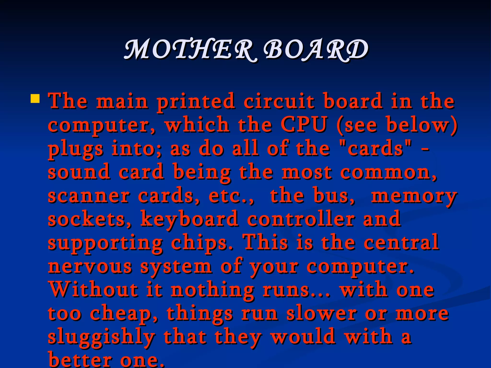 Computer system component breakdown | PPT