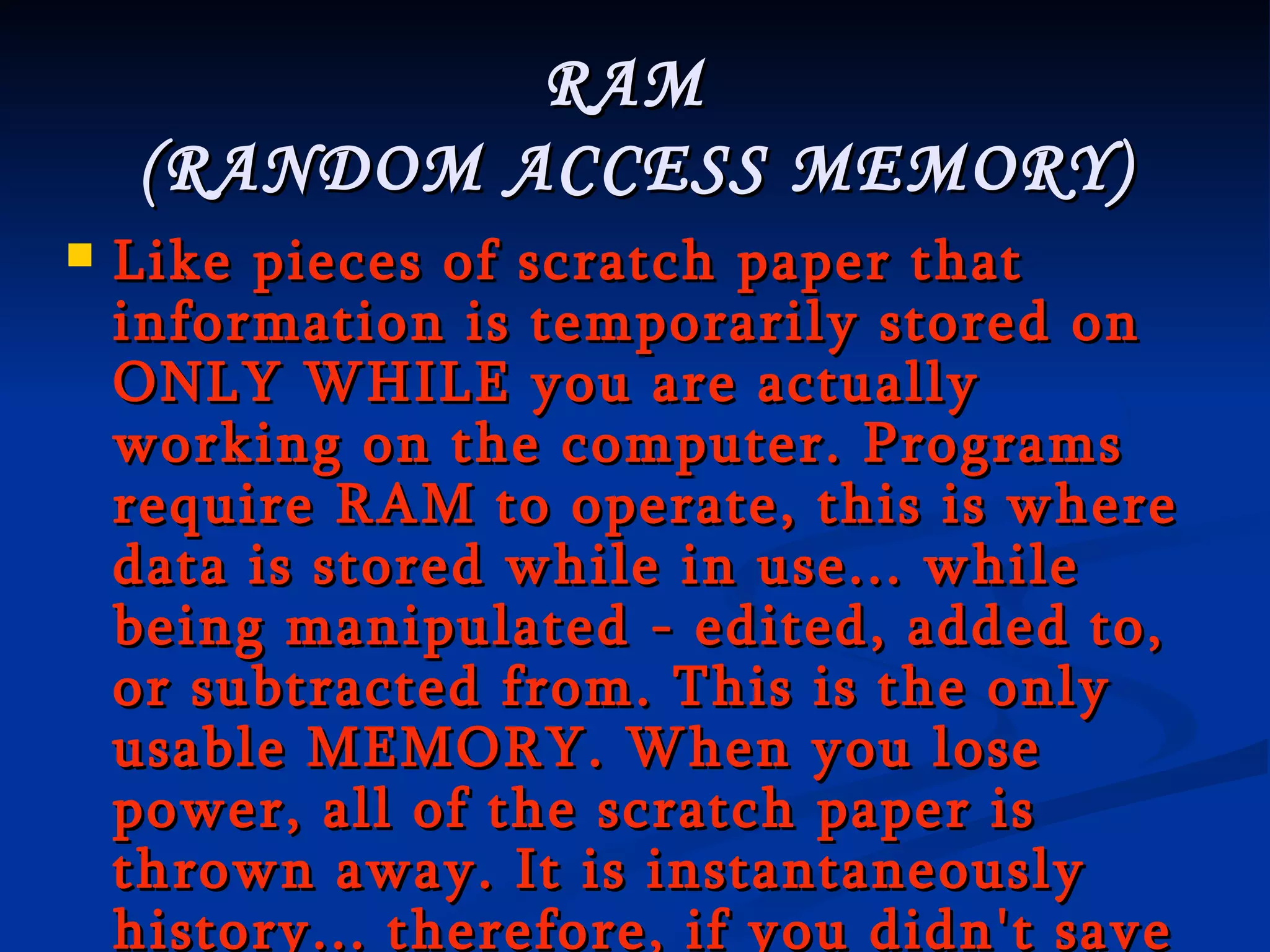 Computer system component breakdown | PPT