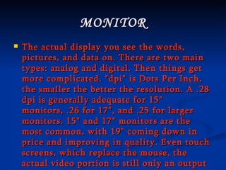 Computer system component breakdown | PPT