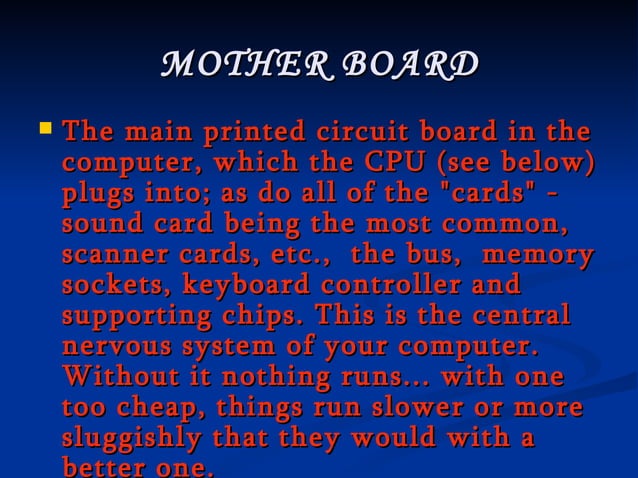 Computer system component breakdown | PPT | Data Storage and Warehousing | Computing