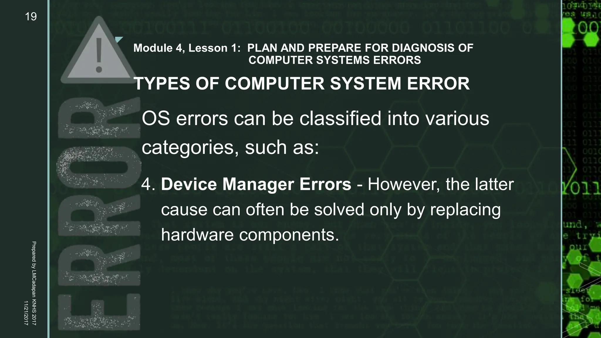 computer system error.pdf | Operating Systems | Computer Software and Applications
