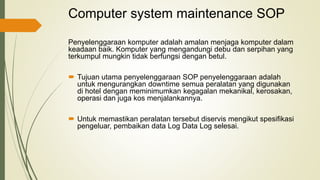 Computer system maintenance management | PPT