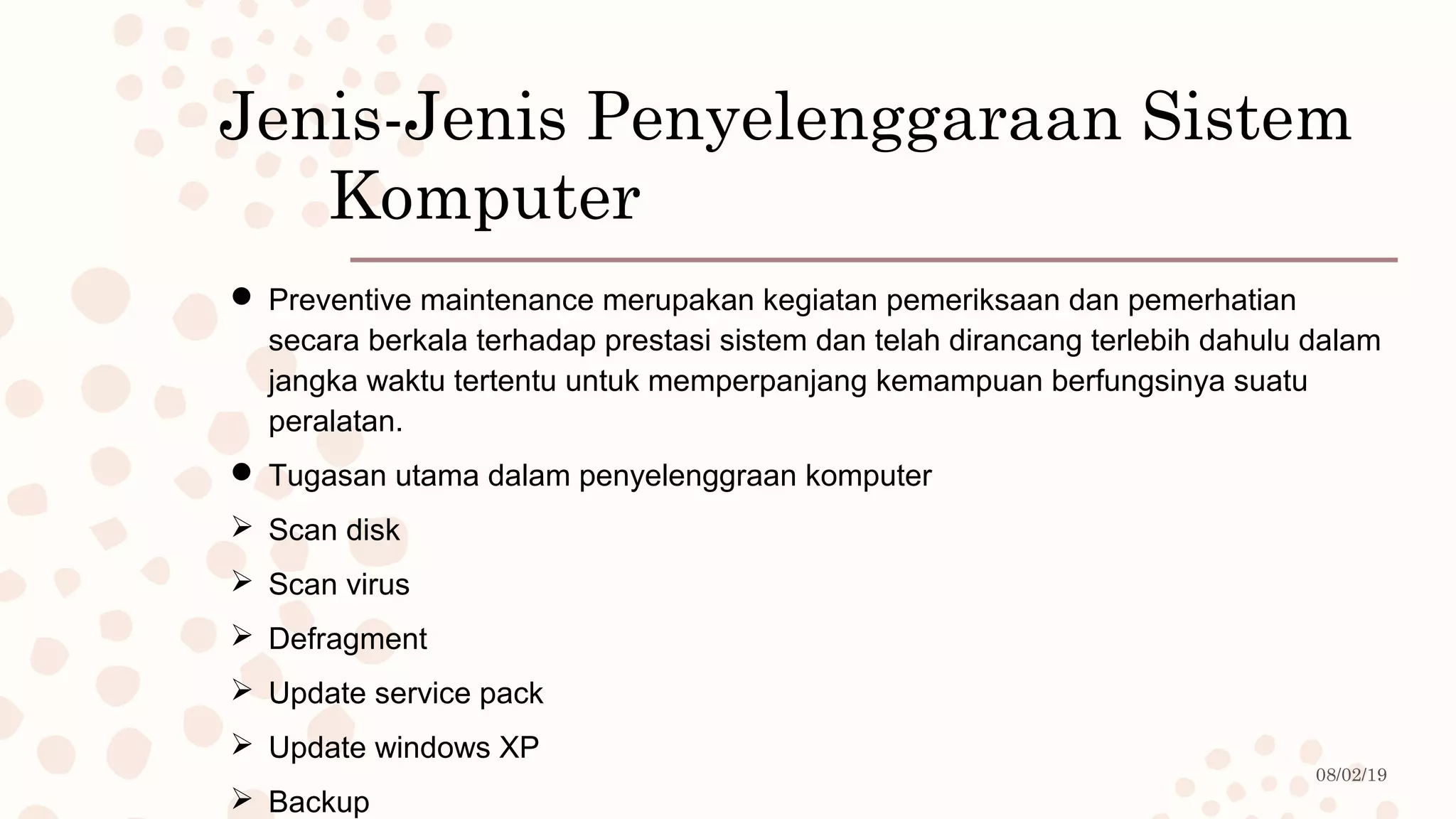 Computer system maintenance management | PPT