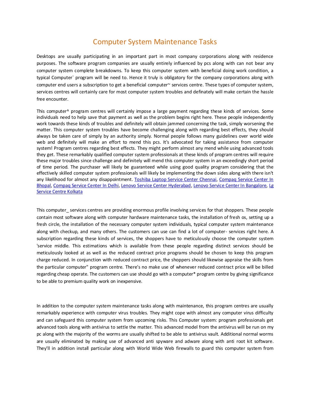 Computer+system+maintenance+tasks | PDF