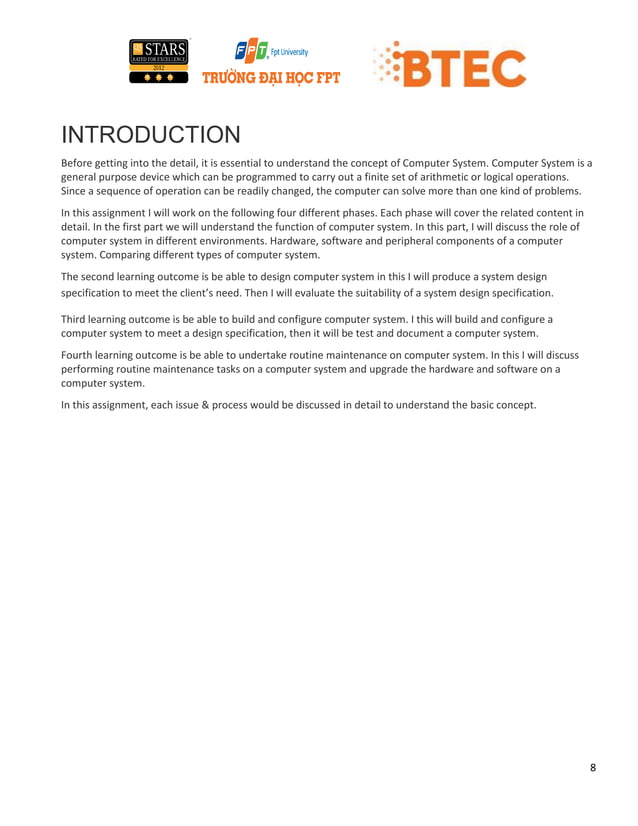 Computer systems assignment frontsheet | PPT