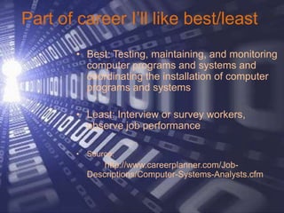 Computer systems analyst | PPTX