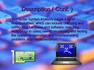 Computer Systems Analyst | PPT