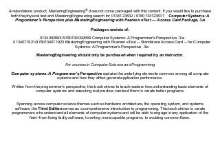 [Doc] Computer Systems: A Programmer's Perspective (3rd Edition)