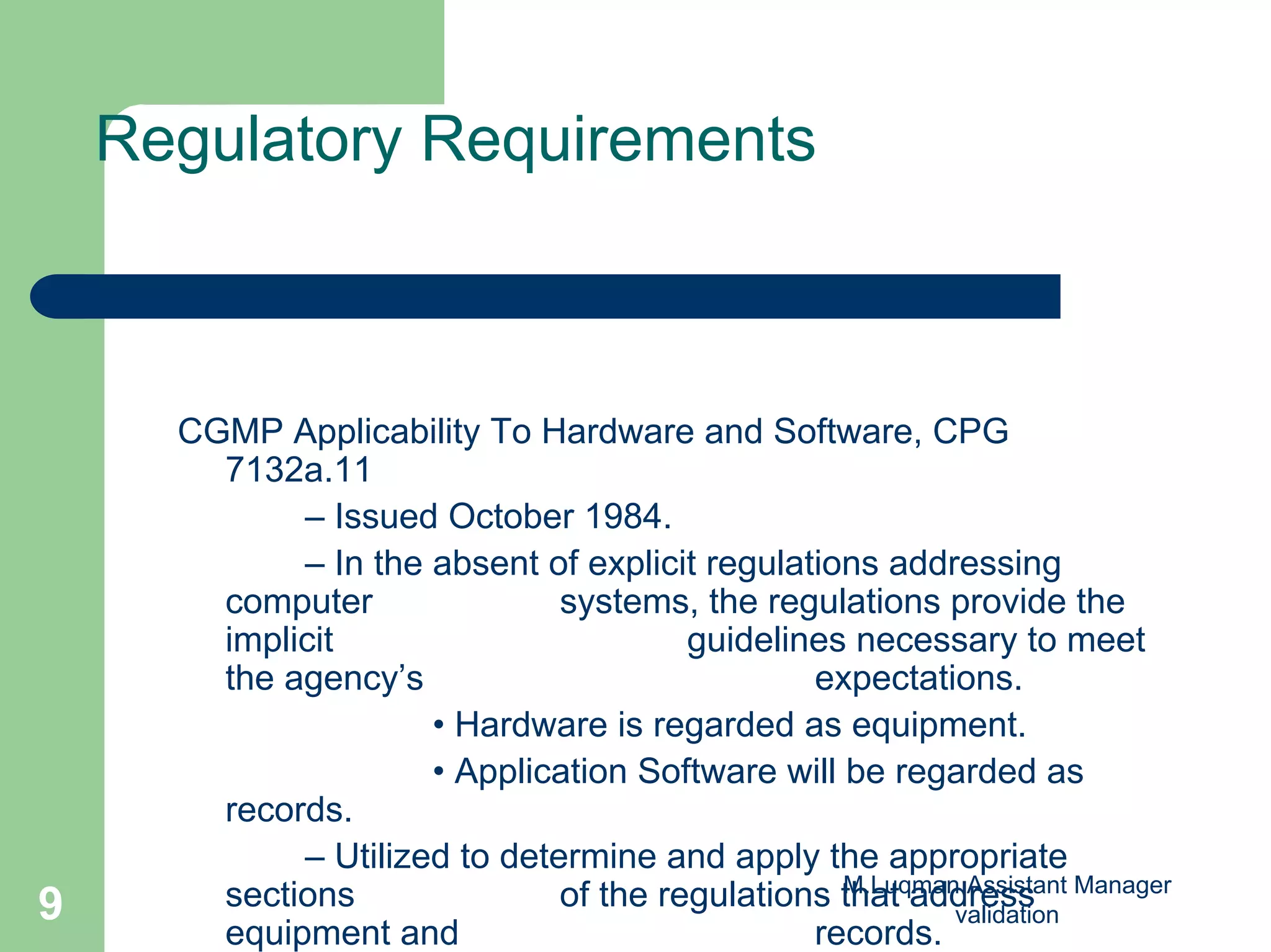 Computer systems compliance | PDF
