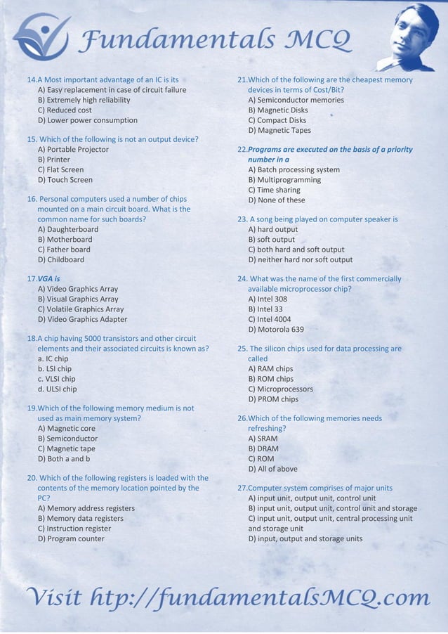 Computer systems mcq | PDF