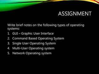 Computer system soft ware | PPTX | Operating Systems | Computer ...
