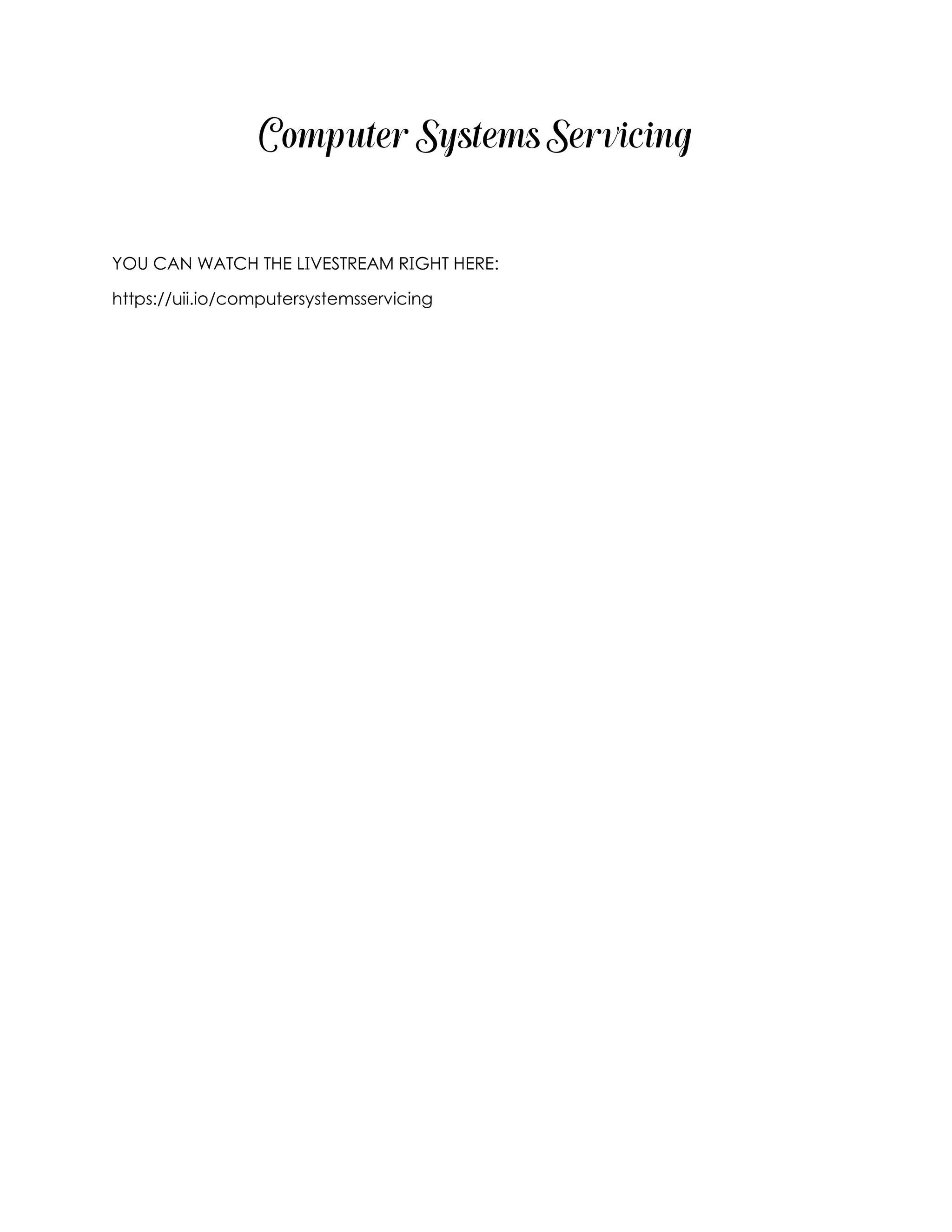 Computer systems servicing | PDF