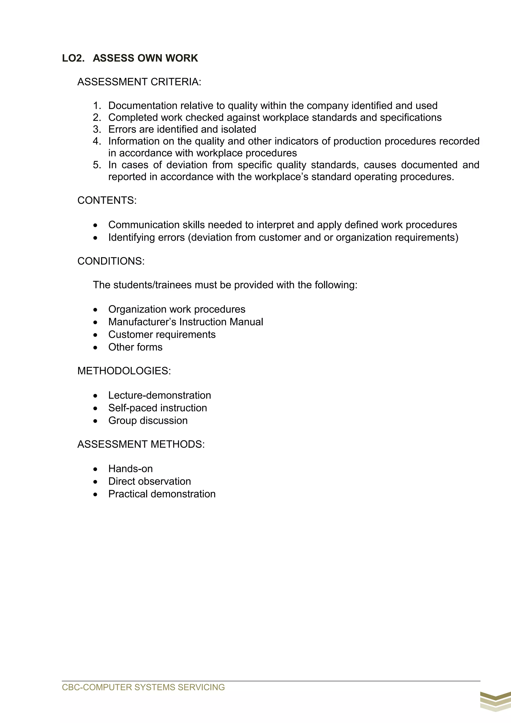 Computer systems servicing cbc | PDF