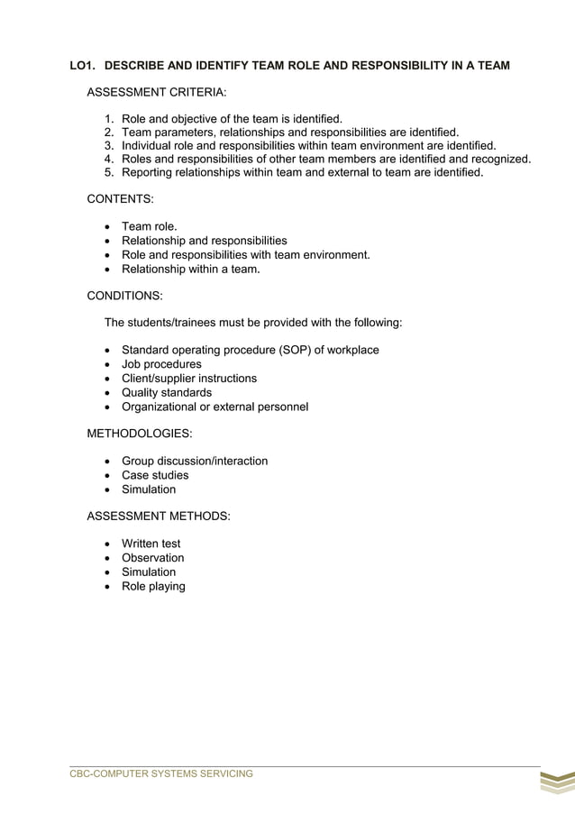 Computer systems servicing cbc | PDF