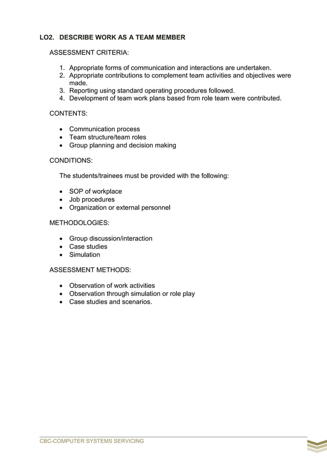 Computer systems servicing cbc | PDF