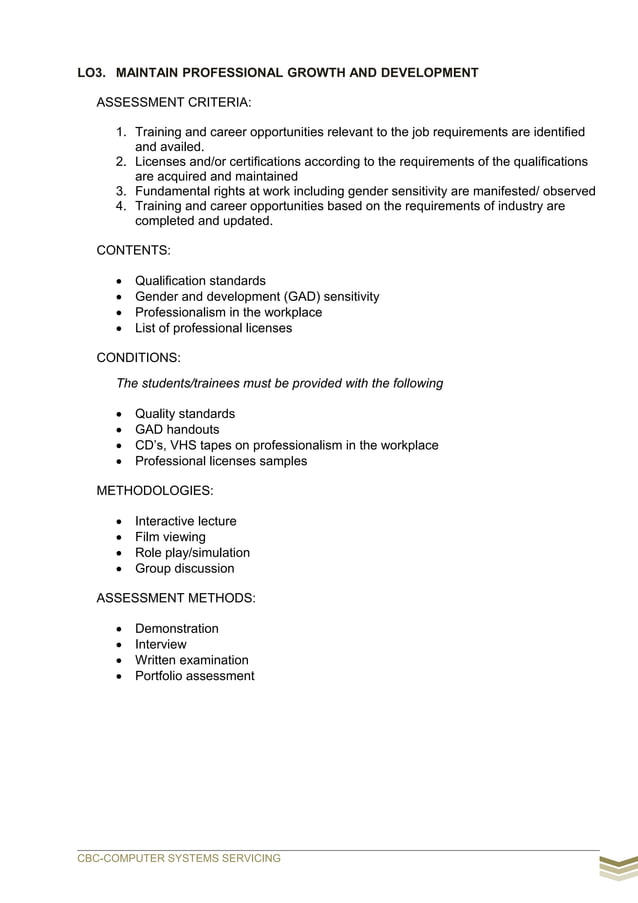 Computer systems servicing cbc | PDF