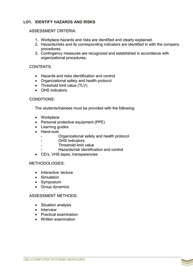 Computer systems servicing cbc | PDF