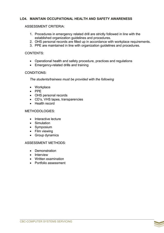 Computer systems servicing cbc | PDF