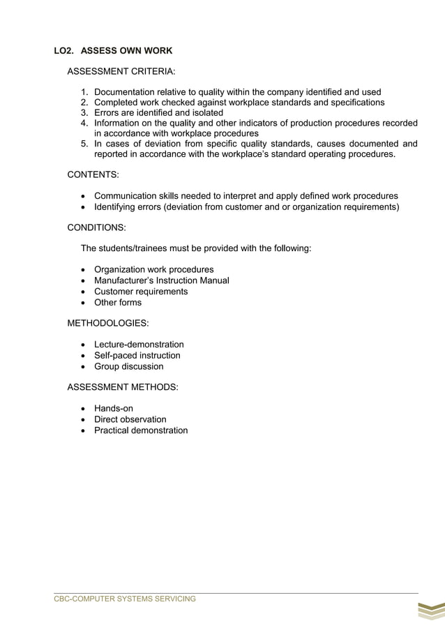 Computer systems servicing cbc | PDF