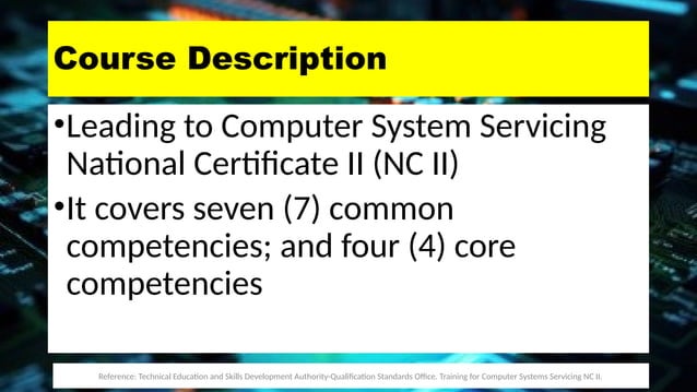 COMPUTER SYSTEMS SERVICING GRADE 11 - Chapter 1.pptx | Vocational ...