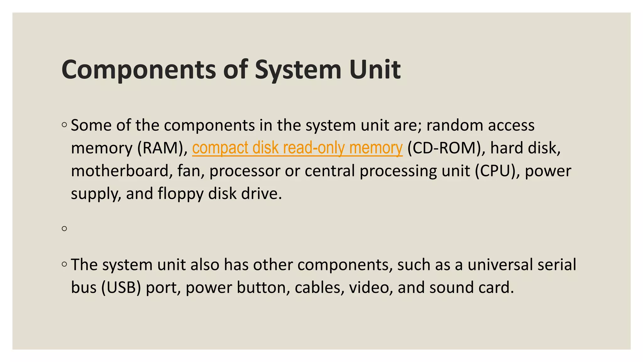 Computer System Unit.pptx | Operating Systems | Computer Software and Applications