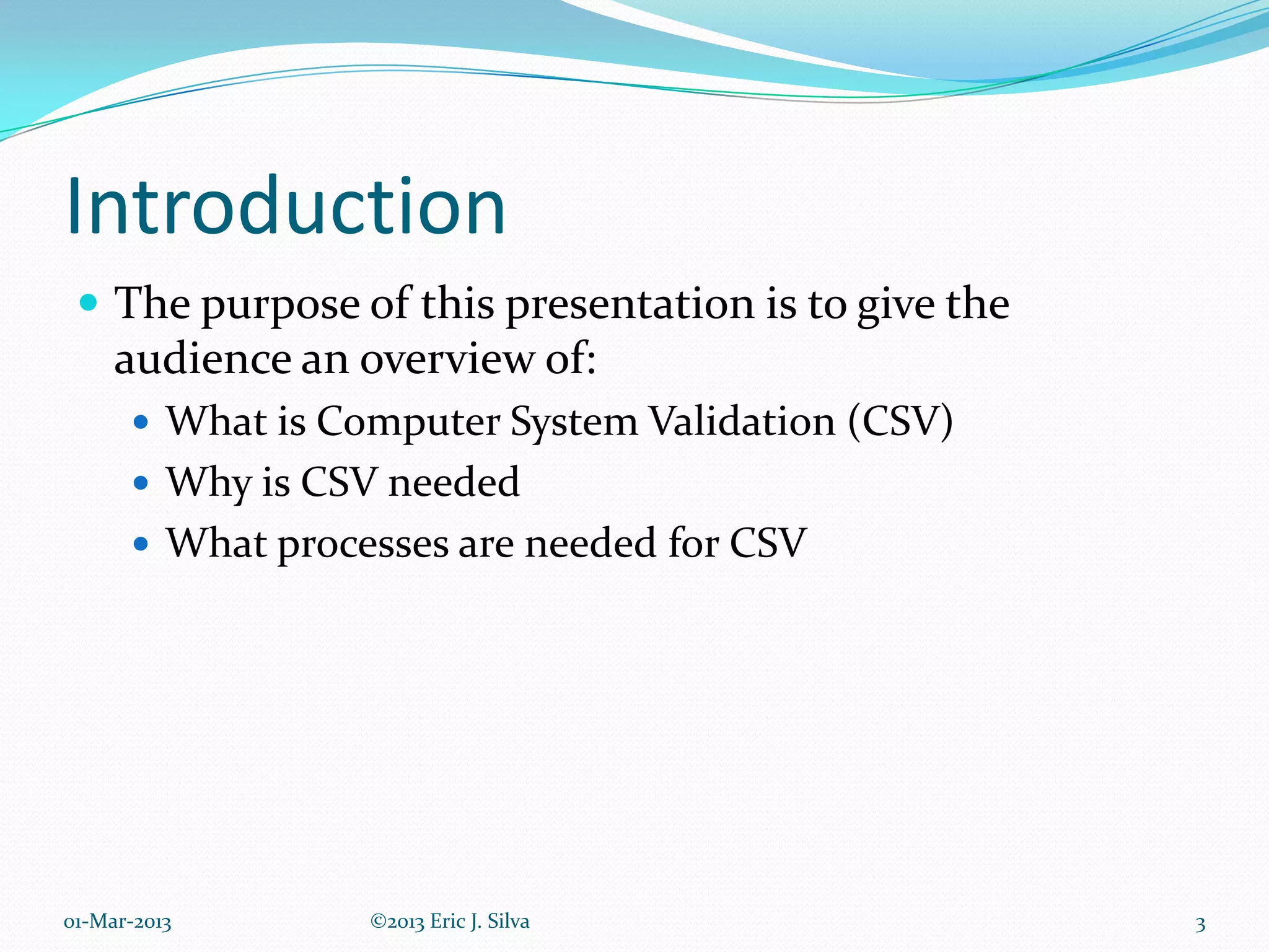 Computer System Validation | PPTX