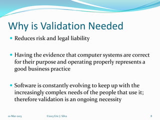 Computer System Validation | PPTX