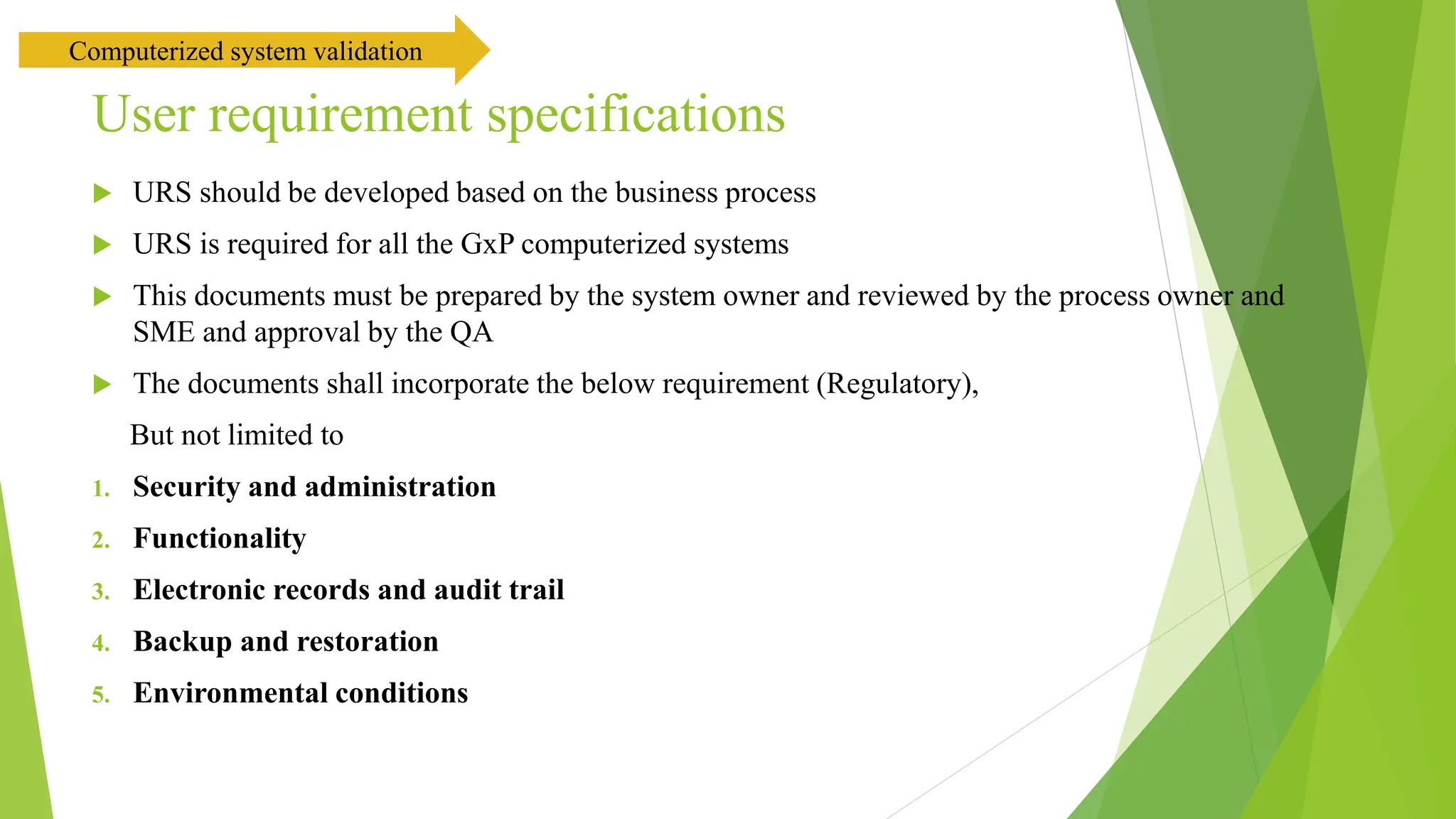 Computerized system validation | PPTX