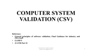 Computer system validations | PDF