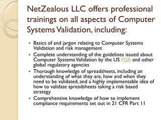 Computer System Validation Training | PDF