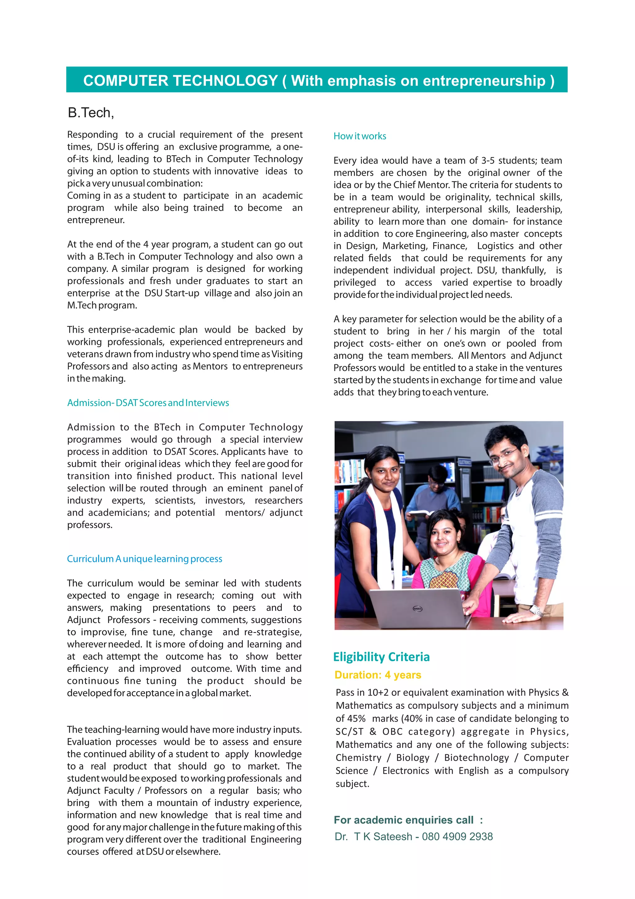 Computer Technology Course - Dayananda Sagar University | PDF