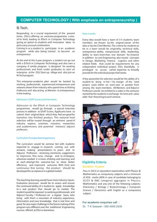 Computer Technology Course - Dayananda Sagar University | PDF