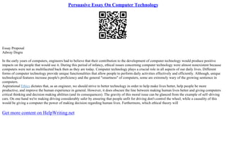 Computer Technology | PPT