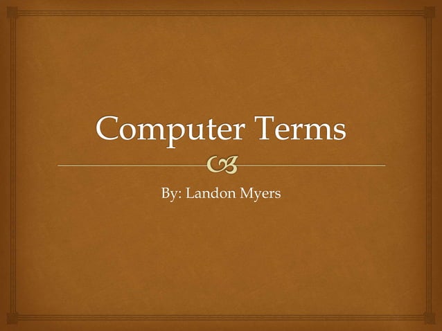 Computer terms | PPT