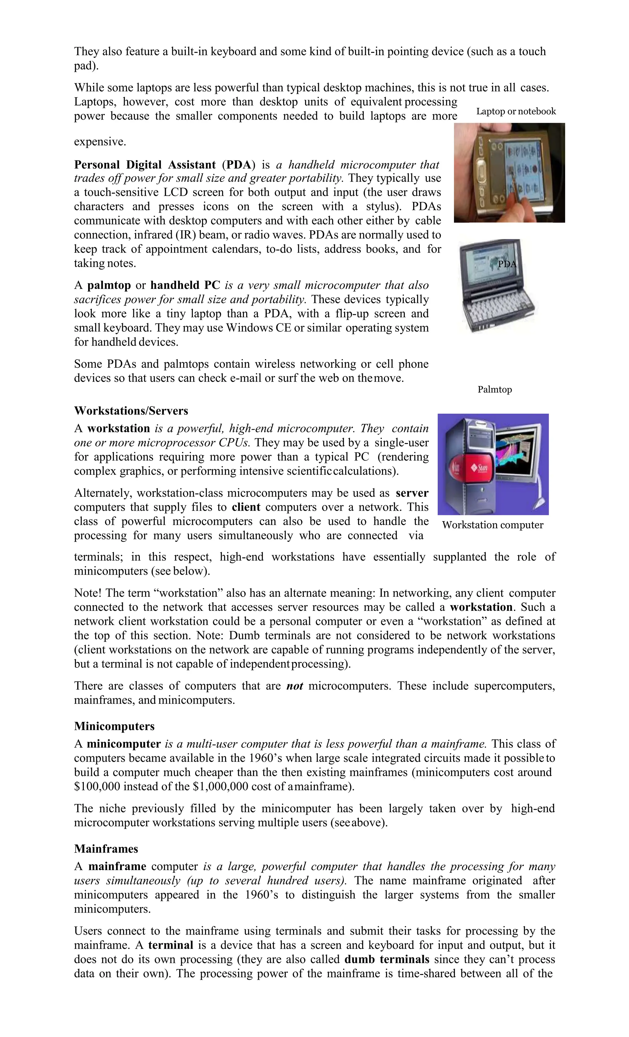 Computer Types according structure .docx | Free Download