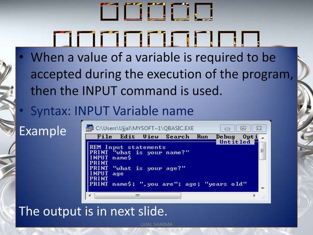 Computer (Q BASIC) | PPT