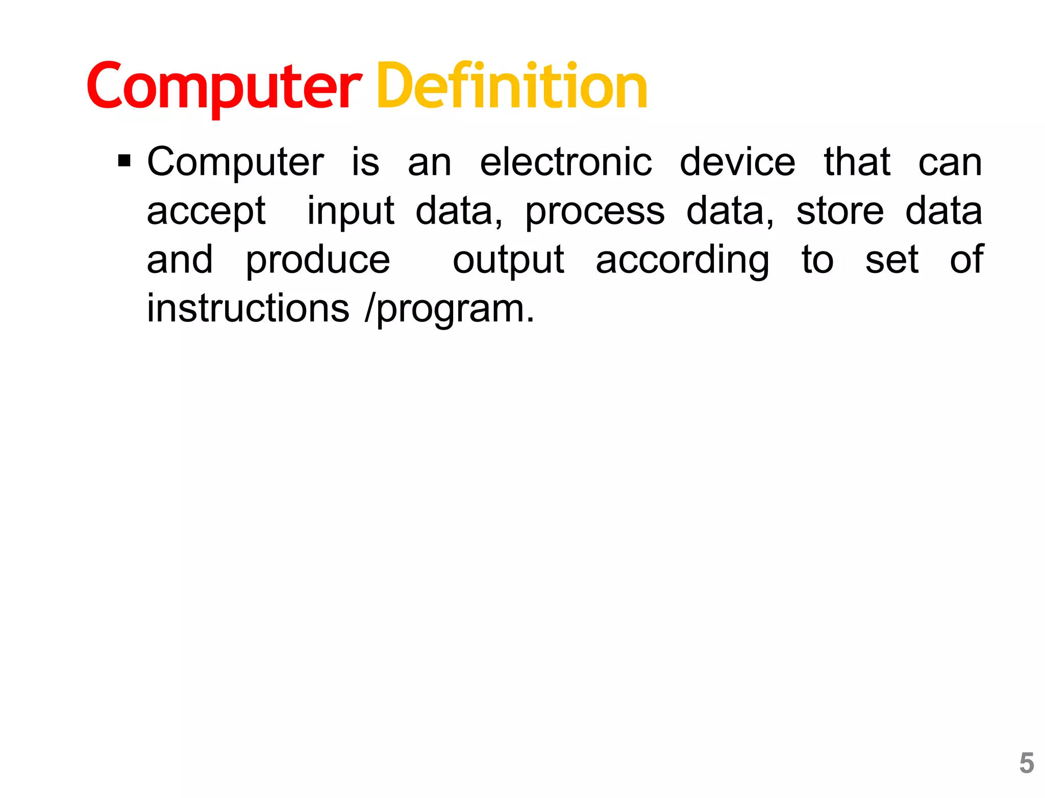 Introduction of computer | PPTX