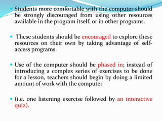 Computer use in the esl classroom | PPTX