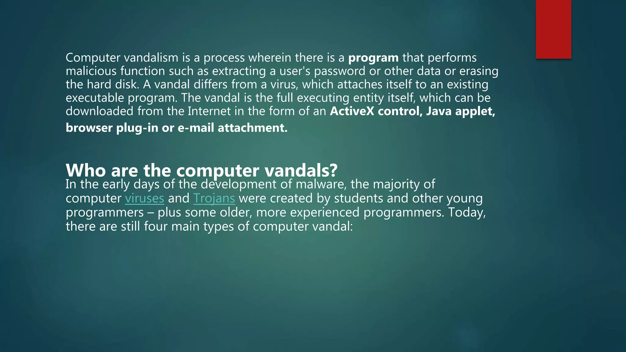 Computer Vandalism | PPT