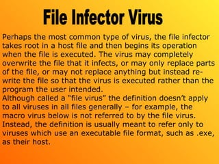 Computer virus | PPT | Operating Systems | Computer Software and ...